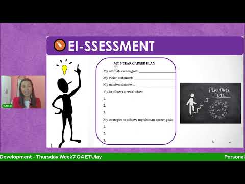 Personal Development - Thursday Week7 Q4 ETUlay