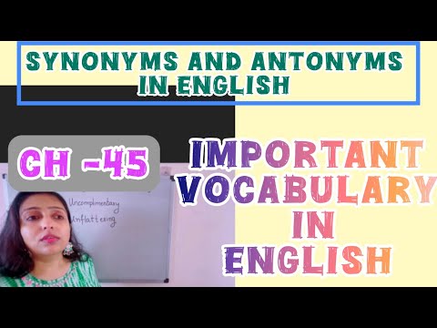 WHAT IS SYNONYMS AND ANTONYMS | ENGLISH VOCABULARY FULL COURSE | SPEAK IN ENGLISH | #vocab #synonyms