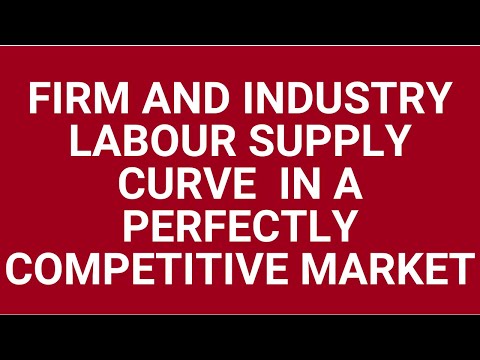 Firm and industry labour supply curve in a perfectly competitive labour market