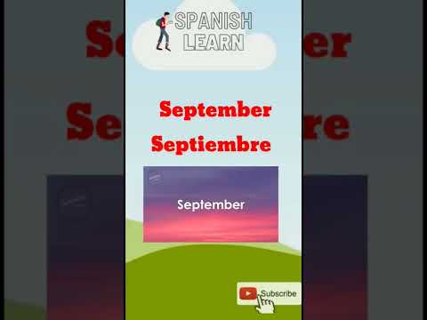 September (Septiembre) Spanish language Vocabulary