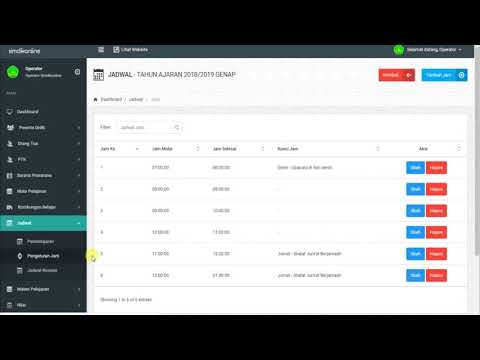 Tutorial Simdik Online - Sistem Informasi Akademik - Jadwal
