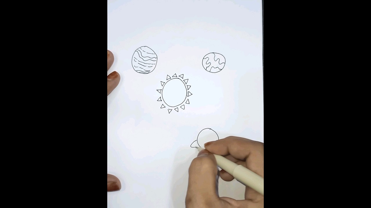 Space doodles easy #shorts