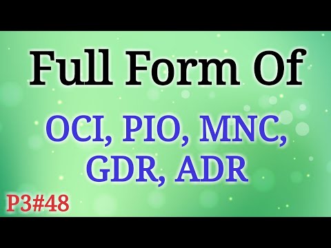 Full Form of OCI, PIO, MNC, GDR, ADR | Full Form Gk in Hindi | Mahipal Rajput