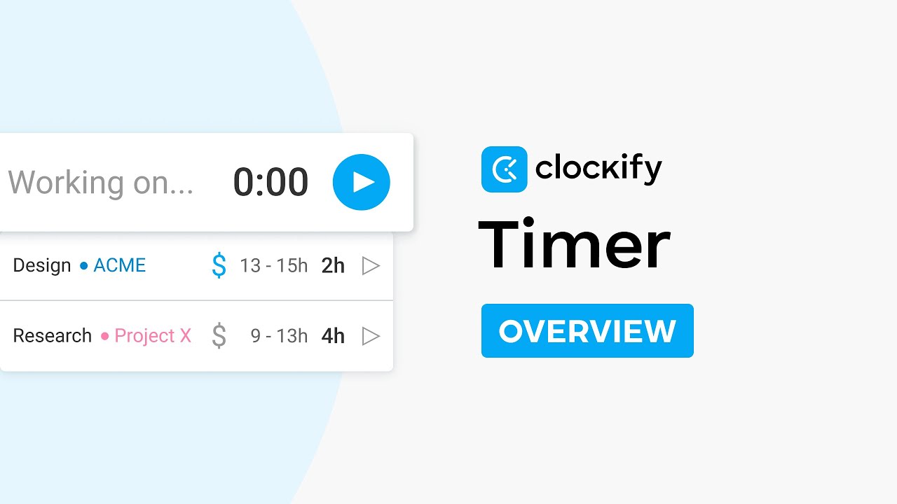 Timer | Clockify Features