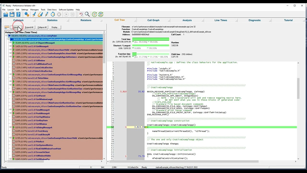Performance Validator Overview - profiling for C / C++ / Delphi / Fortran VB6 / C# and .Net.