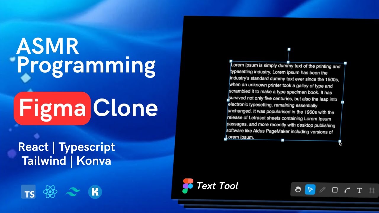 ASMR Programming - Figma clone - [Text Tool] - No talking