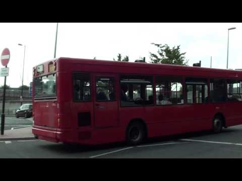 (HD) Four London buses on Routes 5, 309, 147 & 69 depart Canning Town