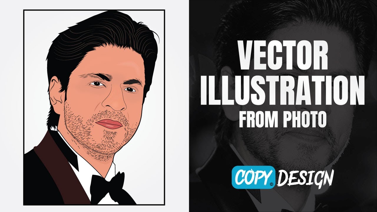 Vector Art | Vector Portrait | Cartoon Illustration From Photo - Adobe illustrator tutorials