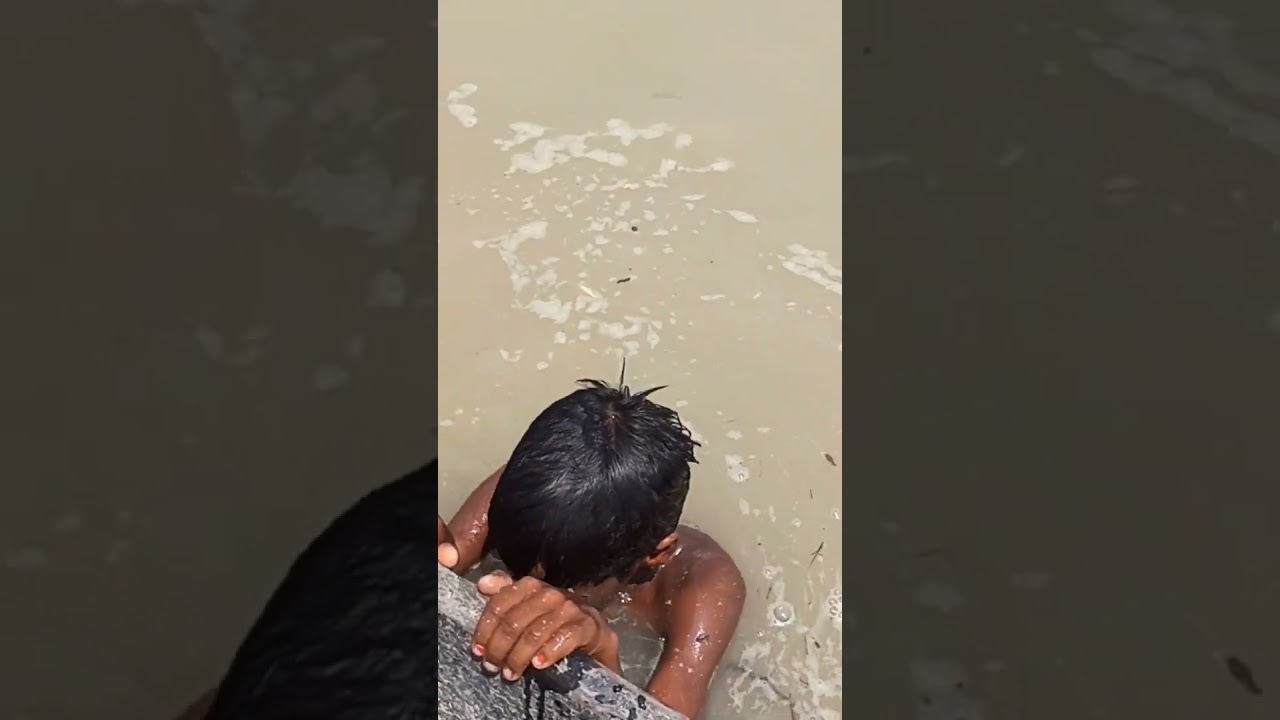 little boy swimming shorts #swimming #river