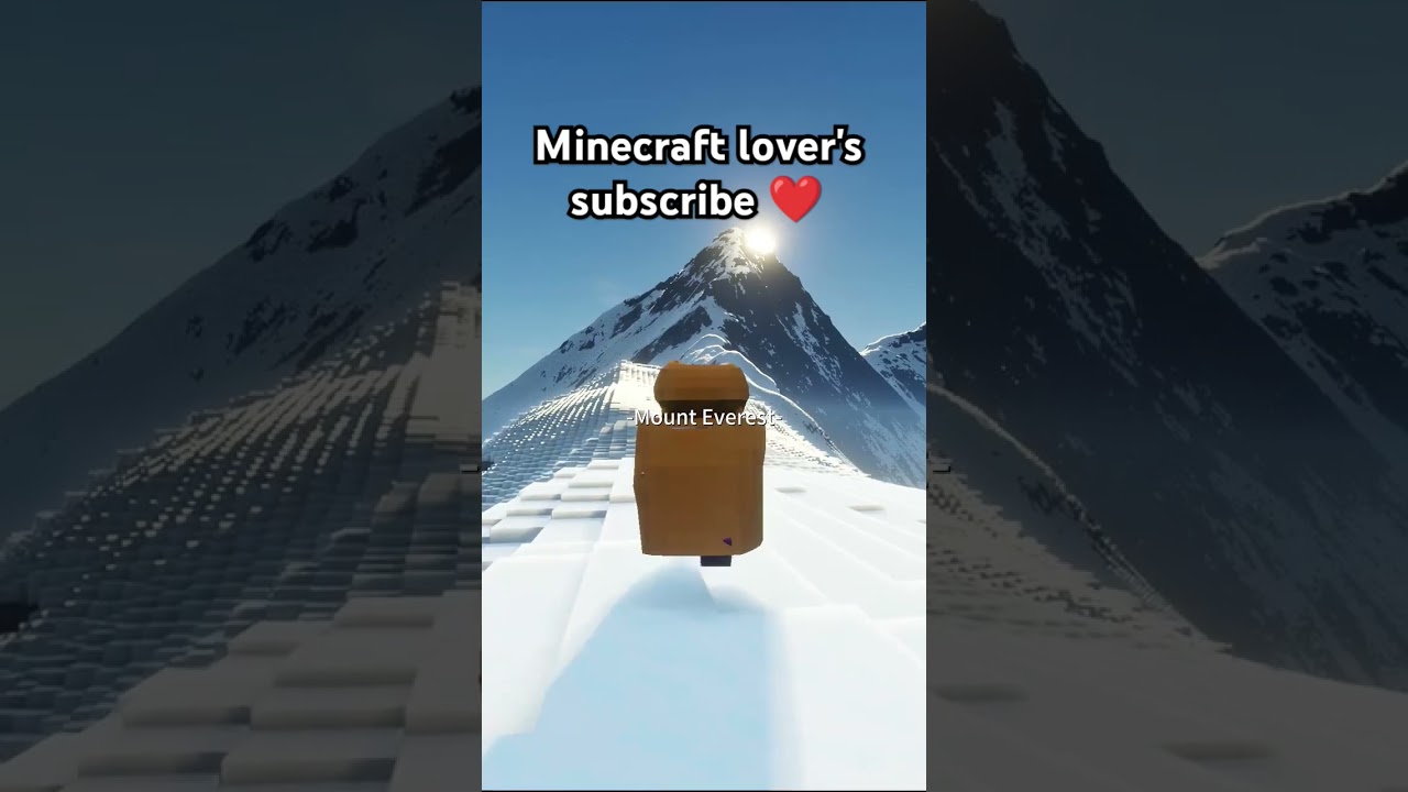 Map of Mount Everest💀  shaders:Bliss-Shader-DH #Minecraft #trending #mountains #hud