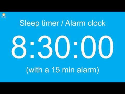 8 hour 30 minute Sleep timer / Alarm clock (with a 15 min alarm)