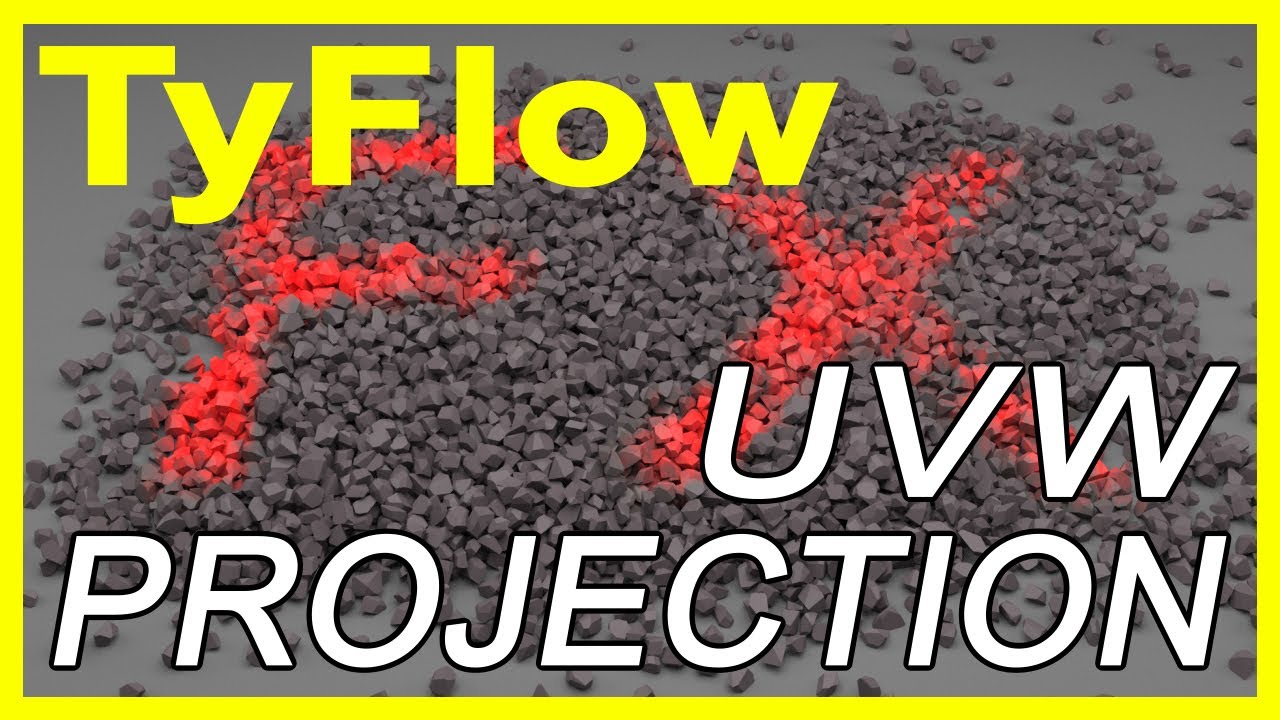 Beginners TyFlow for 3D Studio Max Tutorial - UVW Projection Effect HD