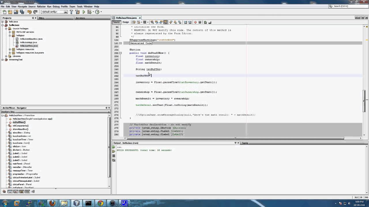 Java and NetBeans discussion --Refactoring Code to make things simpler