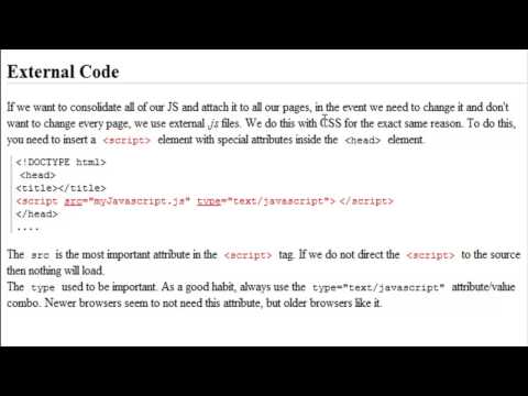 Learn JavaScript Tutorial | Internal vs External - Mind Luster