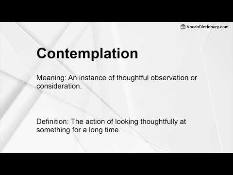 Contemplation Meaning