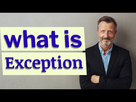 Exception | Meaning of exception
