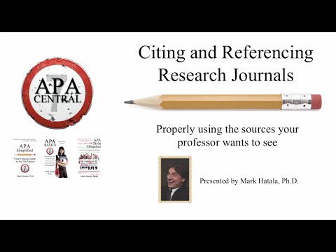 APA Style 7th Edition - Citing and Referencing Research Journals - APA Simplified