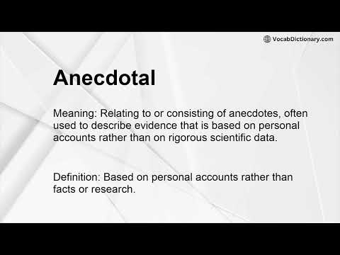 Anecdotal Meaning