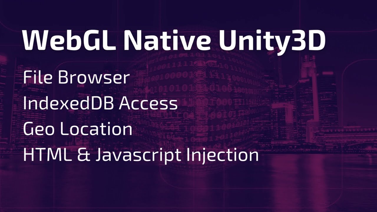 WebGL Native - Unity WebGL Plugin Demo