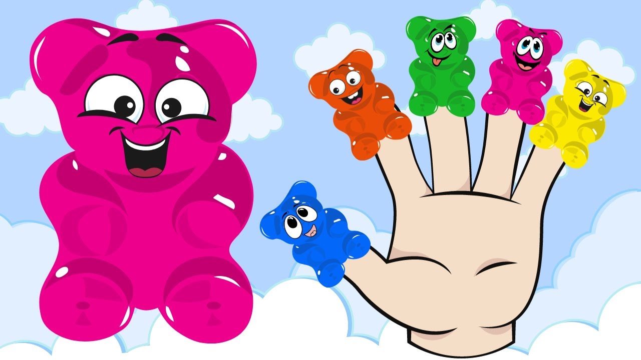 Gummy Bear Finger Family | Learn Colors with Gummy Bears Song for Kids
