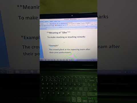 Meaning of Gibe #englishspeaking