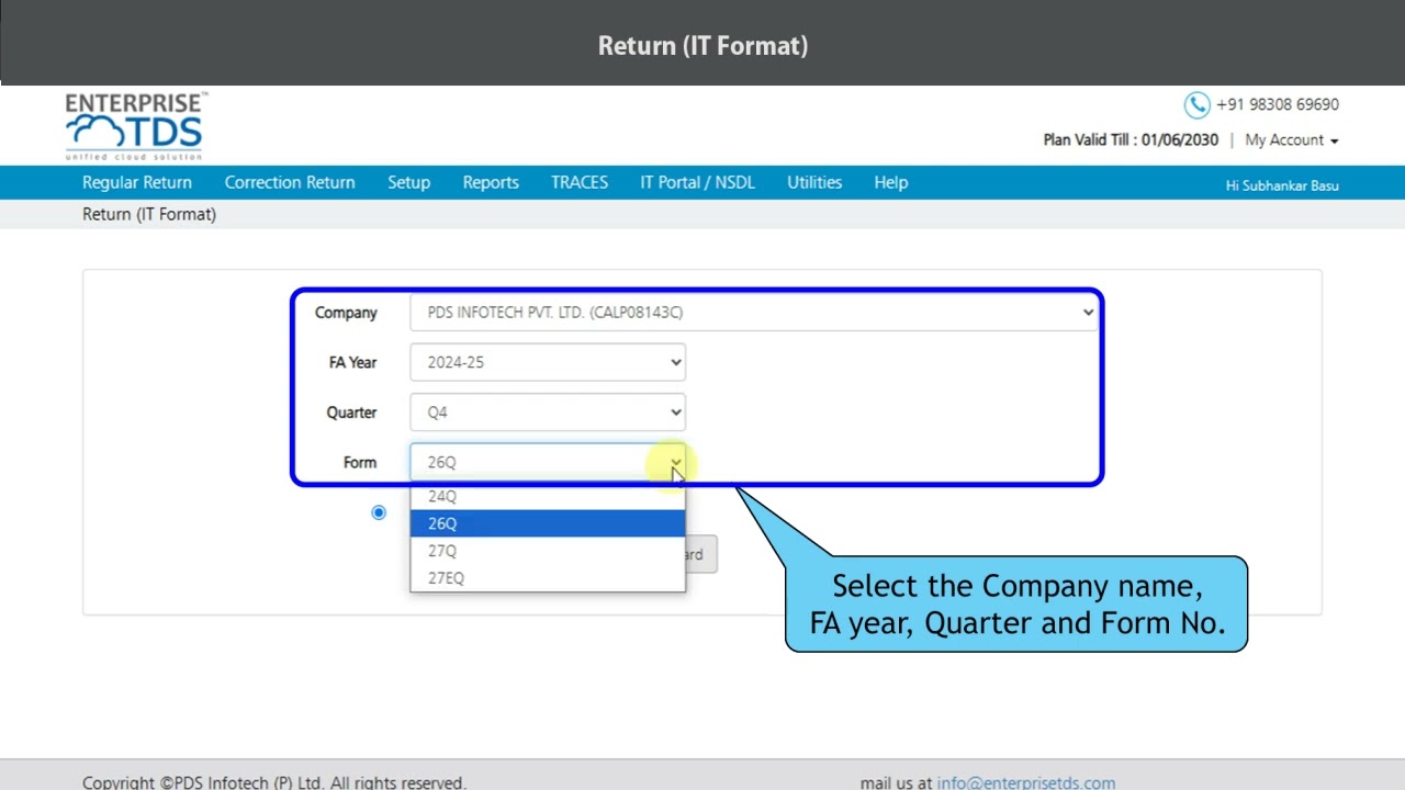 View Return Details Report (IT Format)