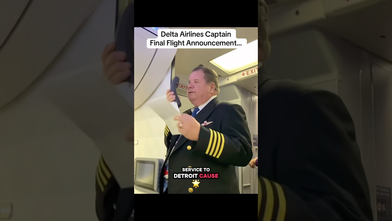 Delta Airlines Captain Final Flight Announcement to the passengers…#aviation
