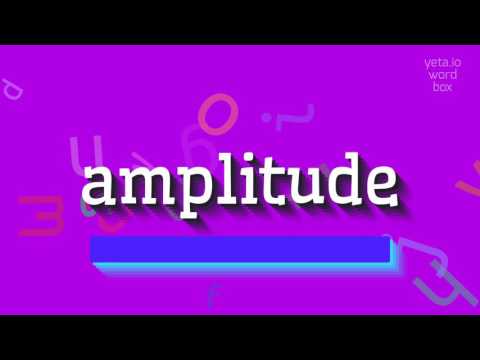 How to say "amplitude"! (High Quality Voices)