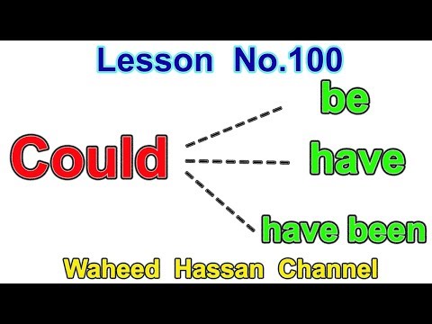 Could,Could Be,Could Have,Could Have Been urdu/hindi English Grammar lesson No.100 by Waheed Hassan