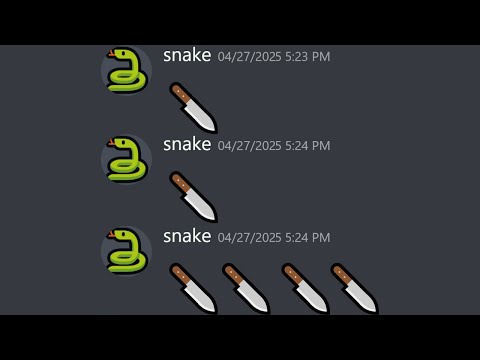 The snake has a KNIFE