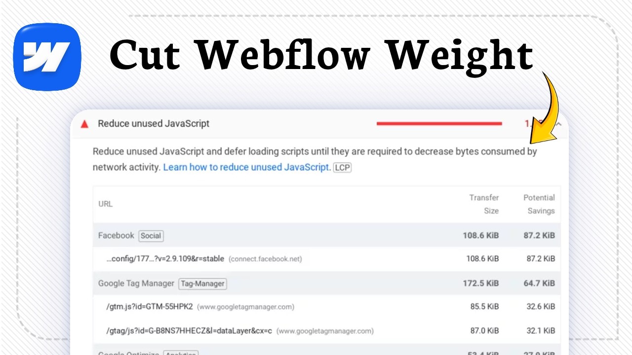How to Reduce Unused JavaScript and CSS in Webflow (Lighthouse Audit Cleanup)