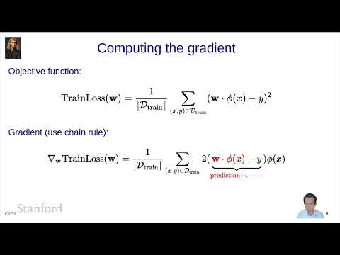 Artificial Intelligence Machine Learning 2 Linear Regression | Stanford CS221 AI Autumn 2021 ...