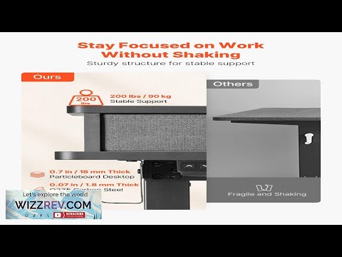 VEVOR L Shaped Desk Electric Adjustable Height Corner Gaming Desk with Drawers Review