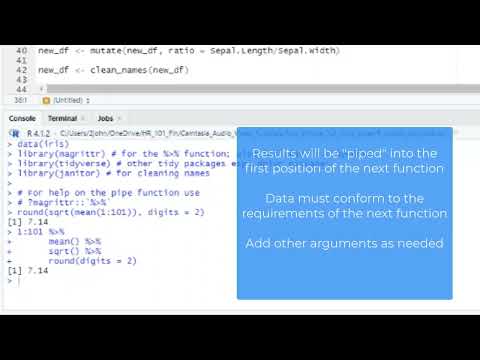 Two-Minute Tutorial: Better, Faster coding in R with Pipes