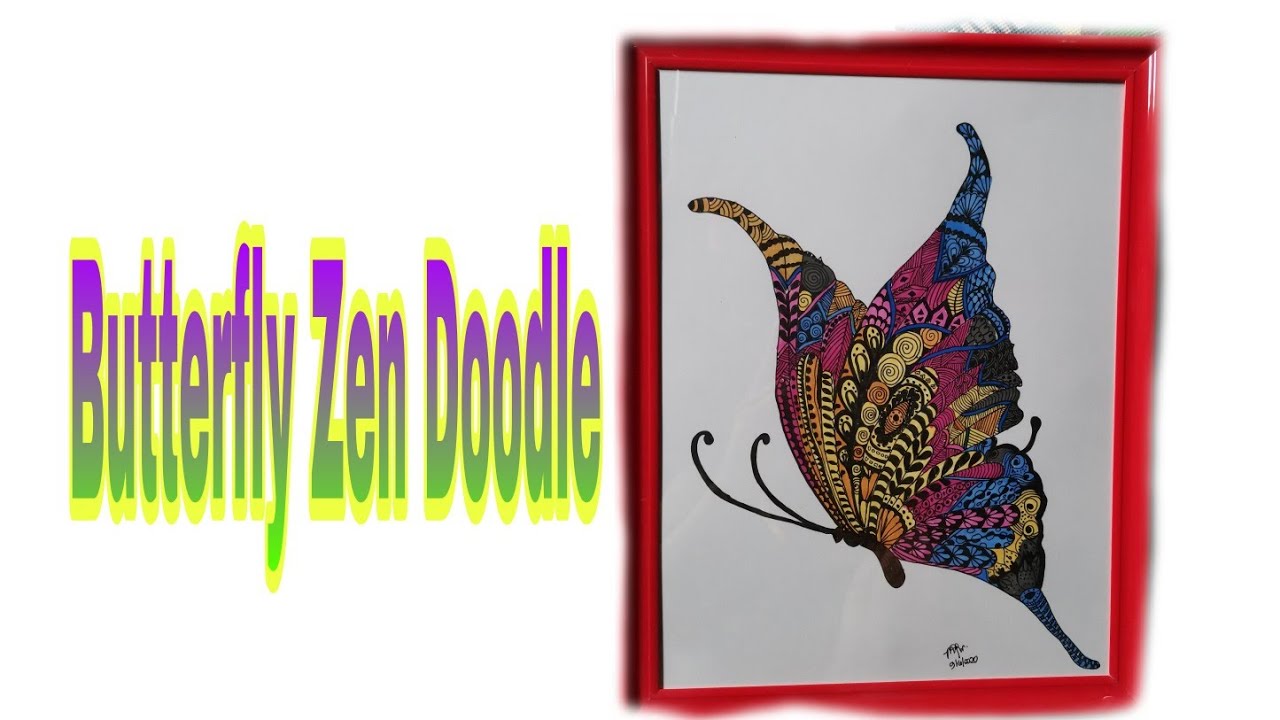 Butterfly Zentangle Art v2 | Marz's Passion