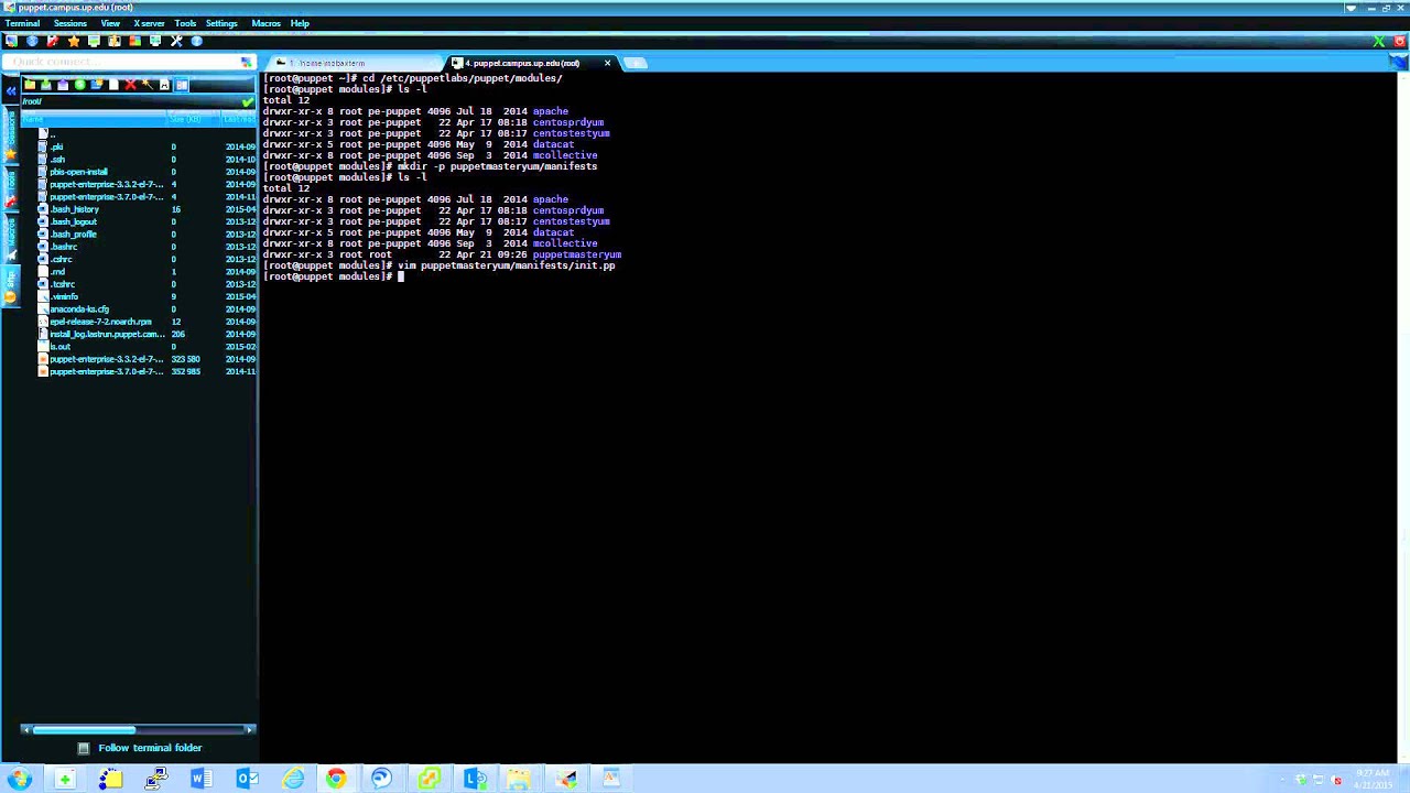 Writing first puppet module