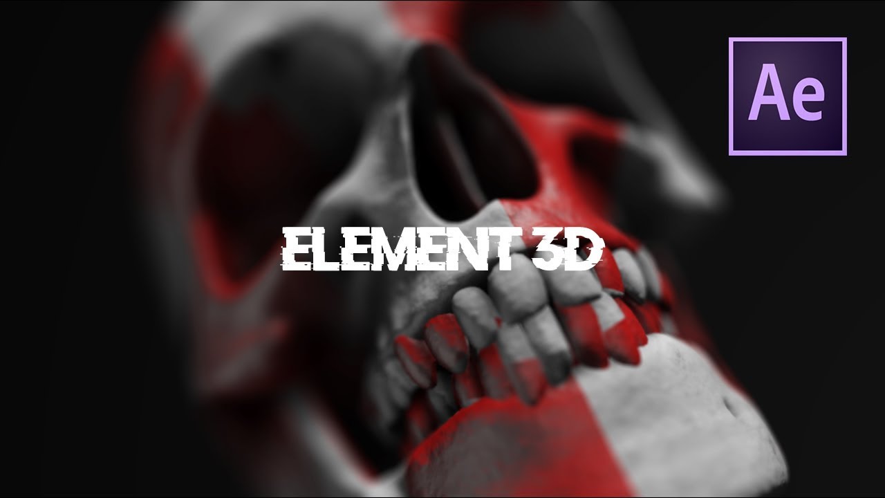 After Effects - 3D Skull Element 3D Tutorial