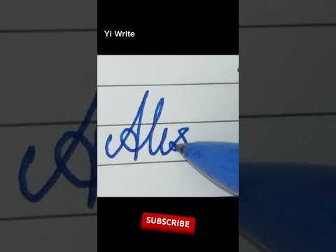 Alisa- Beautiful name in in Cursive writing| Cursive Writing for beginners|#shorts