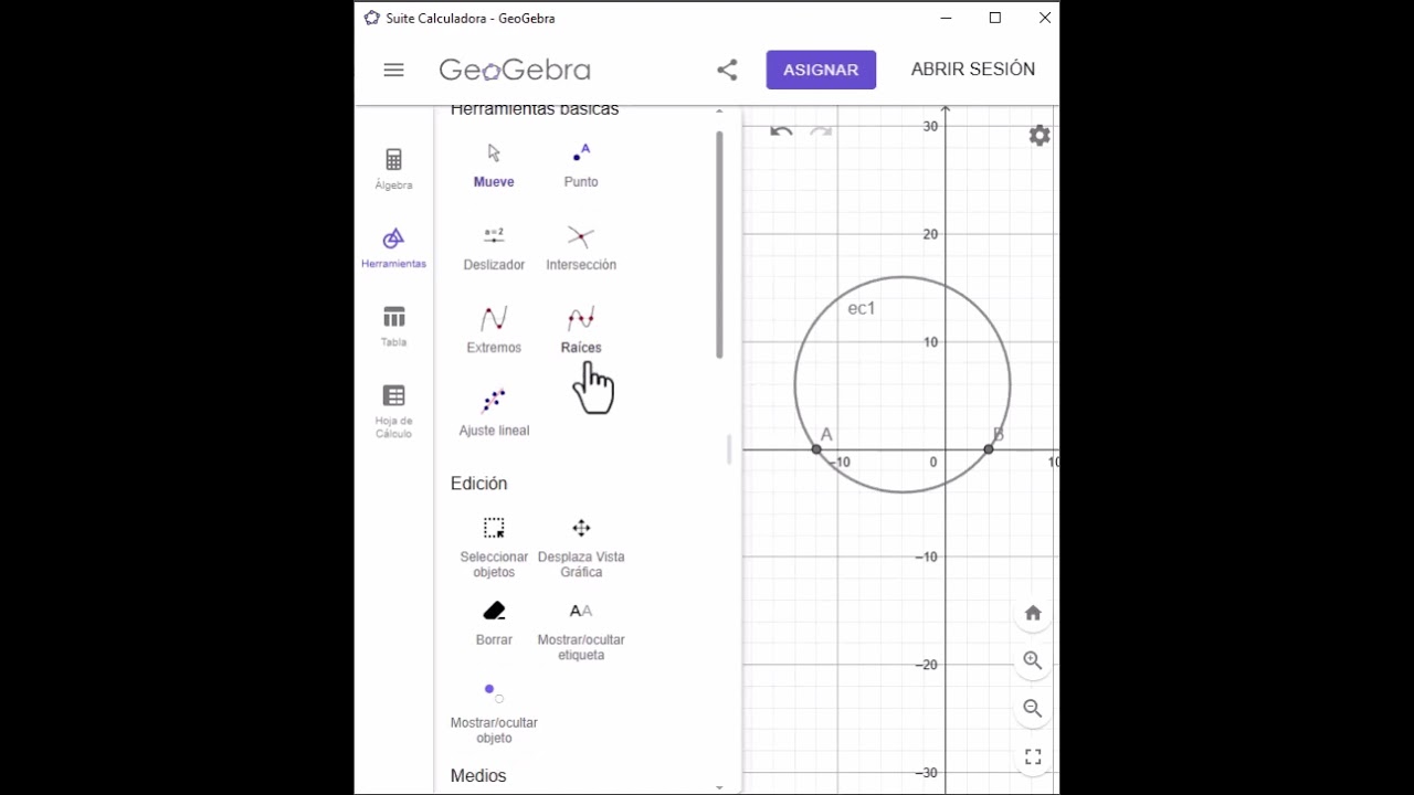 Geogebra - Circunferencia - Área y Perímetro