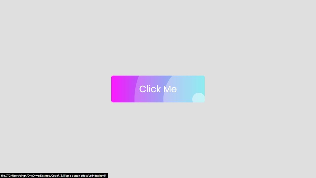 Button Ripple Effect Using Html css and javascript | Amazing button effect