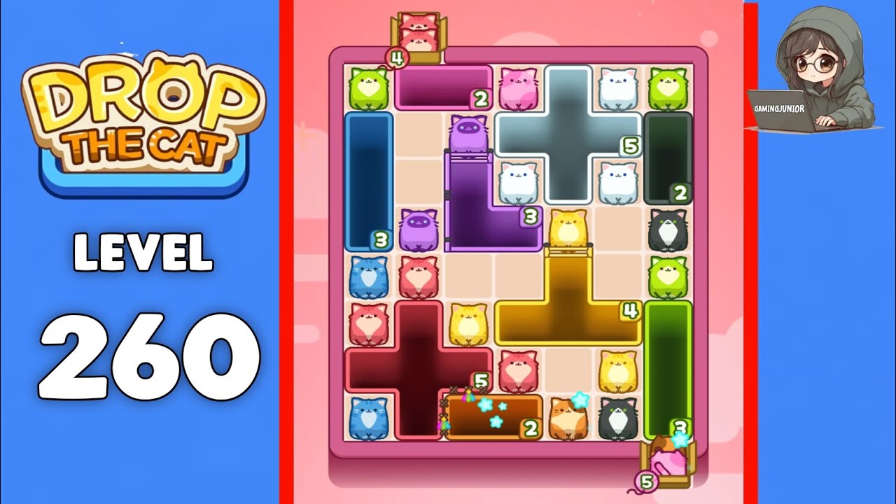 Drop The Cat level 260 solution 