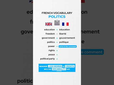 Politics French Vocabulary π«π·