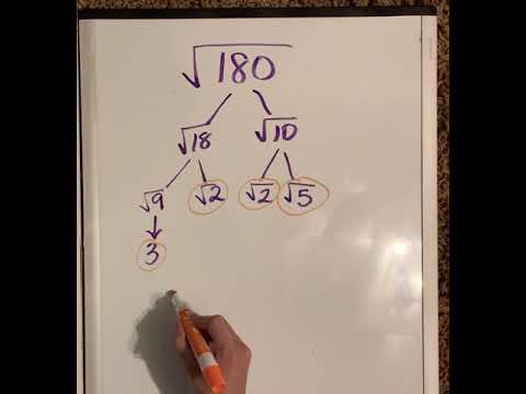 simplify square root 180