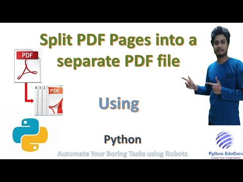 Split PDF pages || PDF pages merger || Python || Easy way to split and Merge PDF
