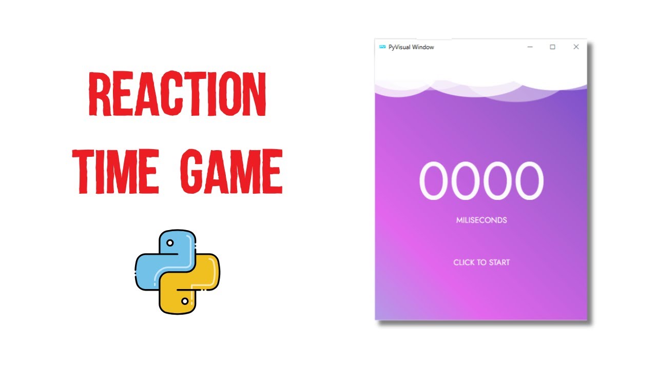 Reaction Time Game in Python using | in 30 Mins
