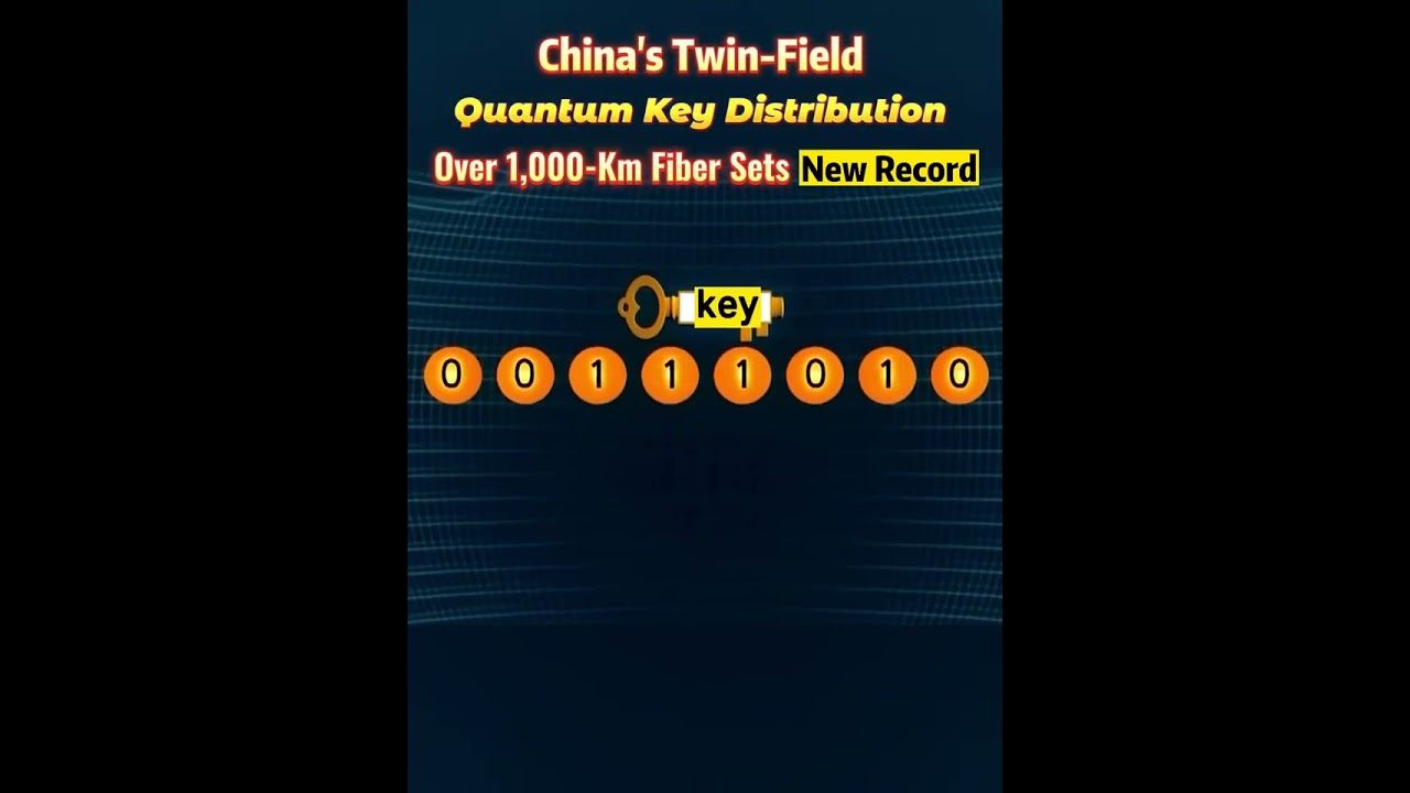 China's twin-field quantum key distribution over 1,000-km fiber sets new record #china#quantum