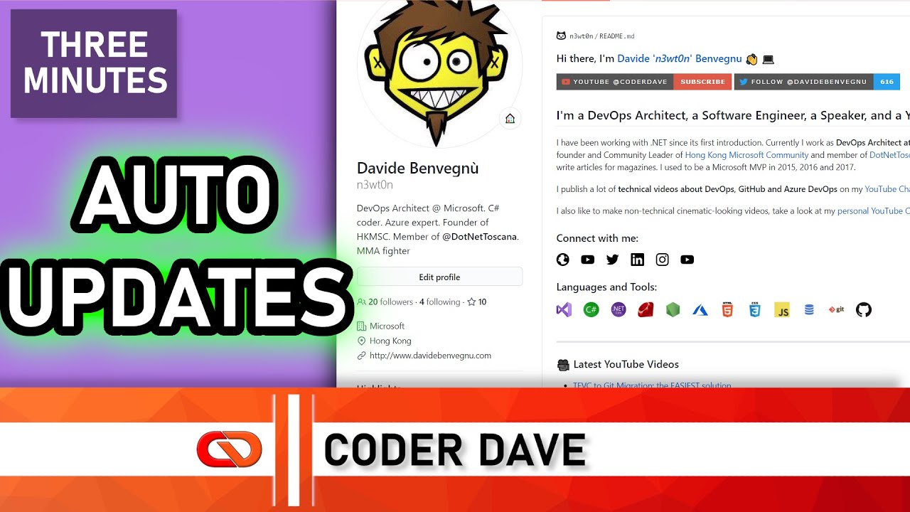 Auto Updating GitHub Profile Page