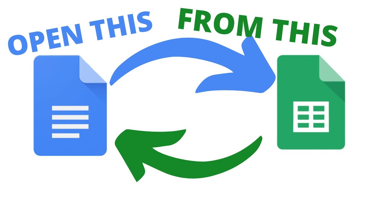 Open Google Docs from Google Sheets (& vice versa)