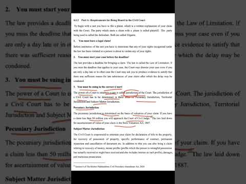 Jurisdiction of court proper court Pecuinary territoral Subject matter jurisdiction power of hearing