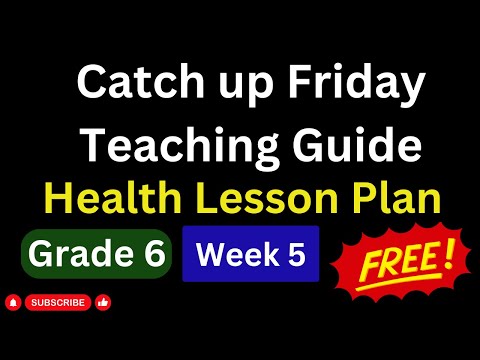 Catch-up Friday Health Lesson Plan